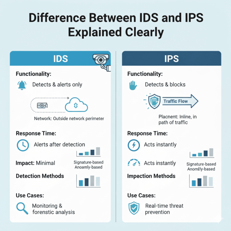 Difference Between IDS and IPS Explained Clearly